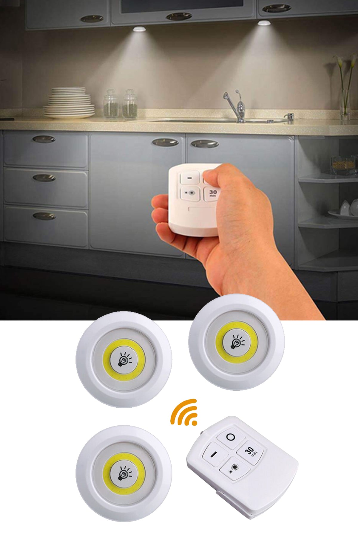 DEMPOWER | 3 PCS Sticky LED Spot Lights – malren